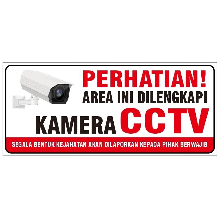 Jual STIKER VINYL PERHATIAN AREA INI DILENGKAPI KAMERA CCTV | Shopee Indonesia
