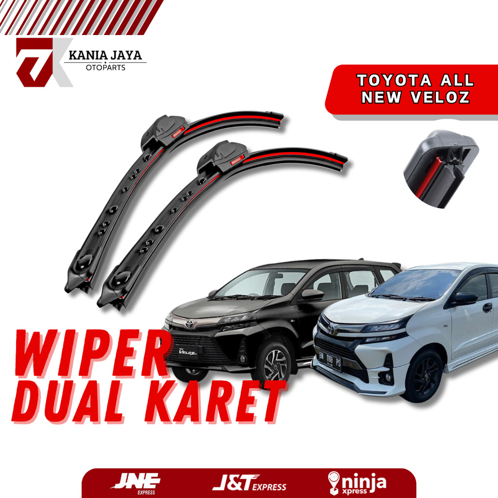 Jual Wiper Dual Blade - Toyota Avanza Veloz 2021 - Sekarang - Wiper 2 Lapis Karet Frameless ...