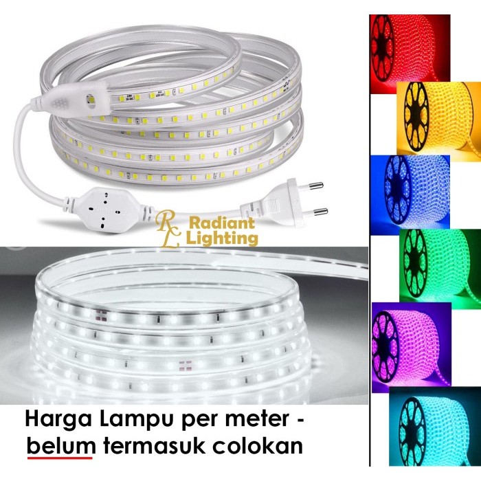 Jual Lampu LED Strips selang 220V HIGH QUALITY SMD 2835 120 LED Per ...