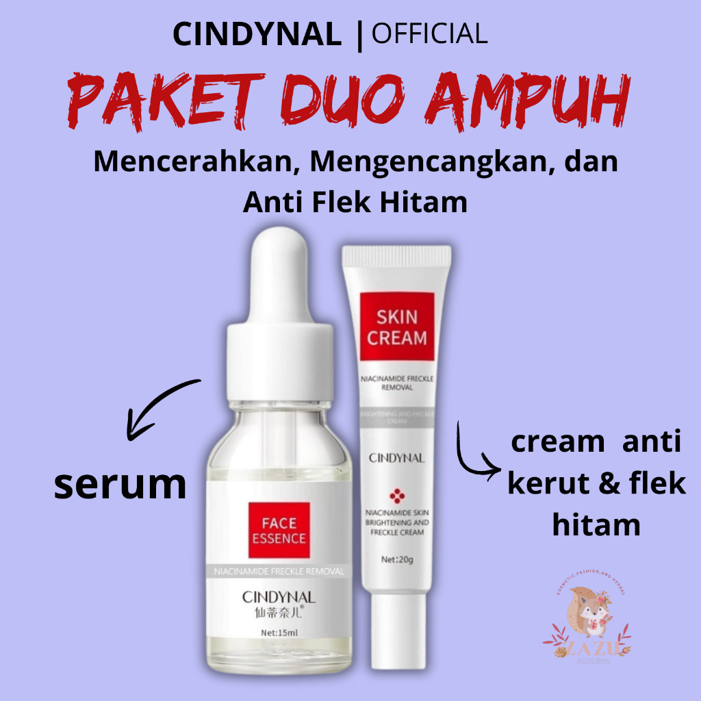 Jual Paket Hemat Skincare | Face Essence Brightening | Skin Cream Niacinamide Freckle | Cindynal ...