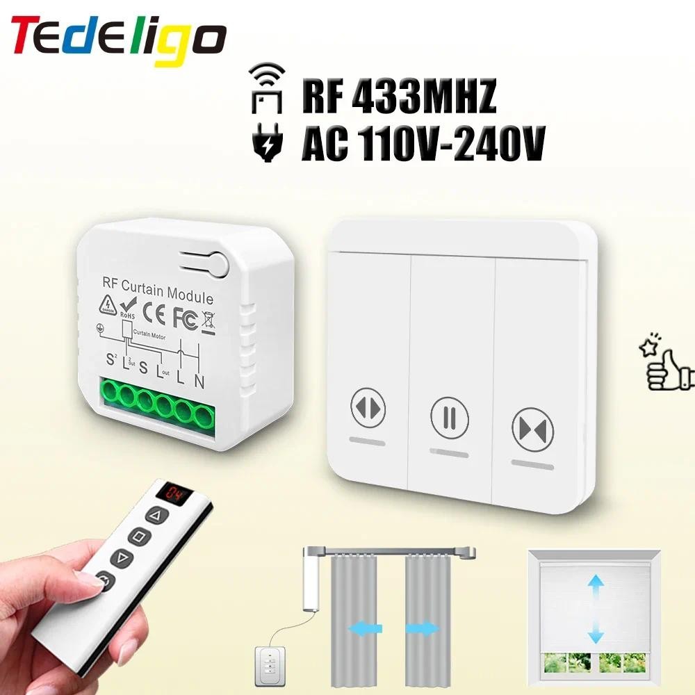 Jual 433 MHz RF Curtain Switch Module AC 220V 10A Shutter Controllers ...