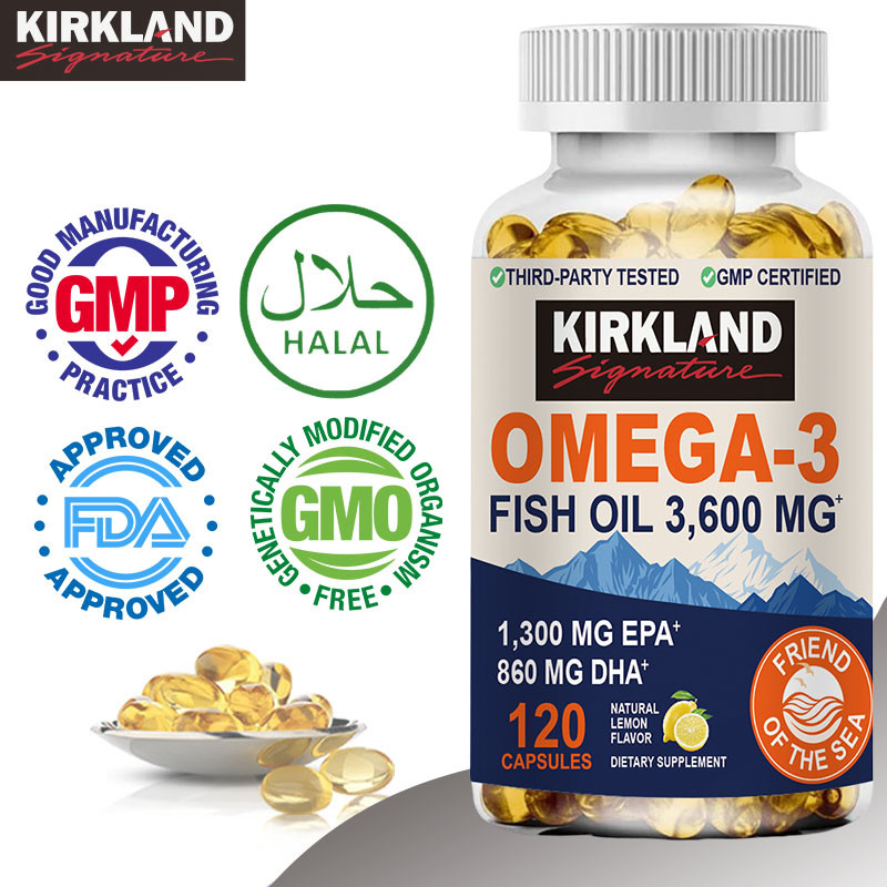 Jual Omega 3 Fish Oil Capsules with EPA & DHA Fatty Acids,Contains a high 1300 mg EPA and 860 mg ...