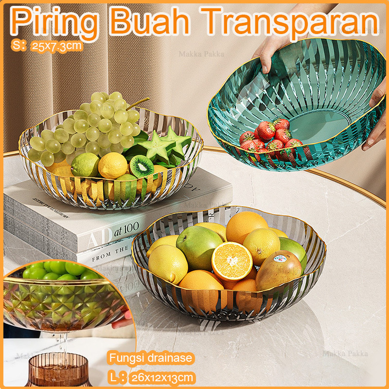 Jual 【cod】Piring Buah Transparan Mewah Ringan / Piring Buah Makanan ...