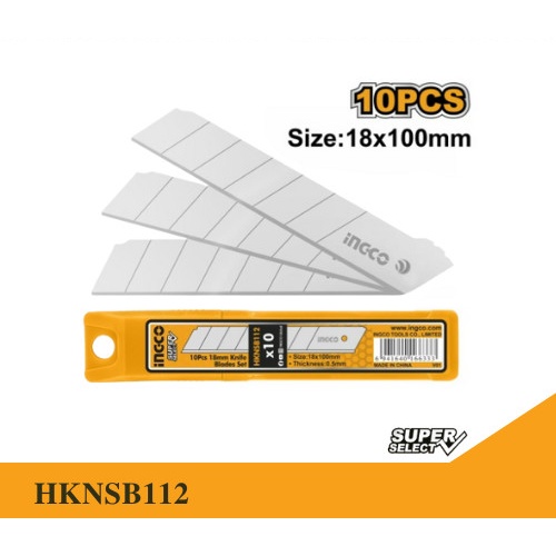 Jual Ingco HKNSB112 Mata Cutter Besar 10 Pcs (18 mm) Isi Refill Cuter ...