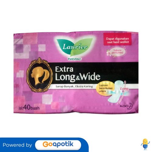 Jual Laurier Pantyliner Extra Long & Wide Pack 40 Pcs | Shopee Indonesia