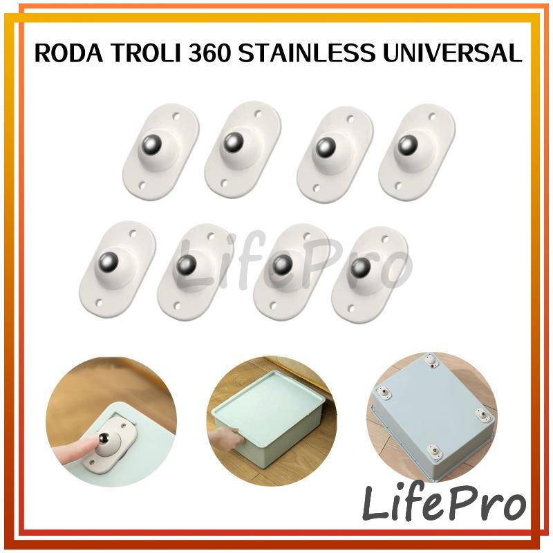 Jual Lifepro Roda Tempel 360 Universal Stainless Furniture Roda Kecil ...
