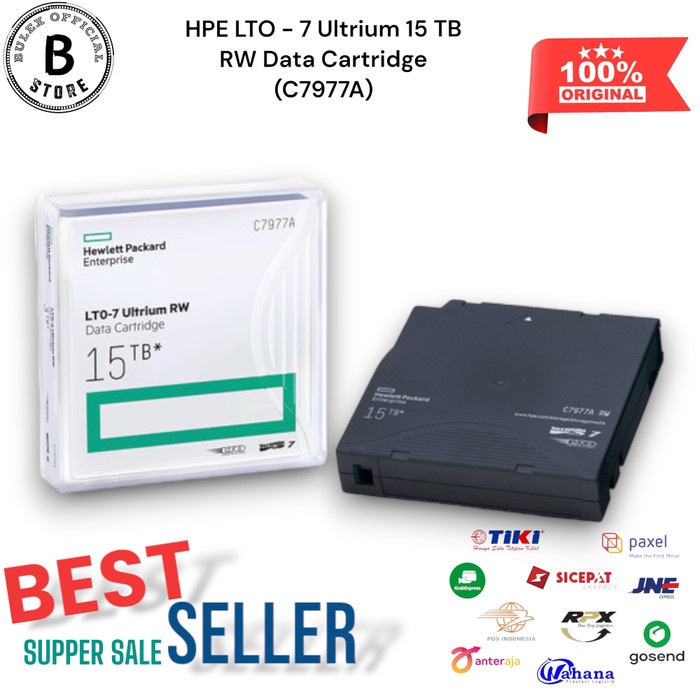 Jual HPE LTO - 7 Ultrium 15 TB RW Data Cartridge (C7977A) ORIGINAL 100% ...