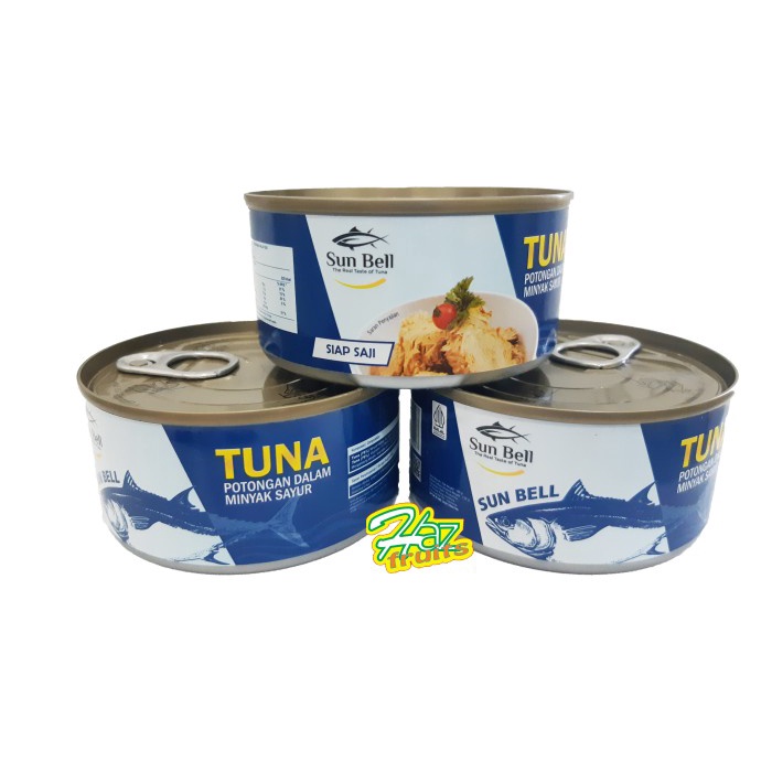 Jual Sun Bell Tuna Chunk in Vegetable Oil 185g |Ikan Tuna Kaleng ...