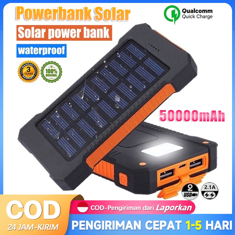 Jual Powerbank Solar 50000 mAh Tenaga Surya Dual USB Portabel ...