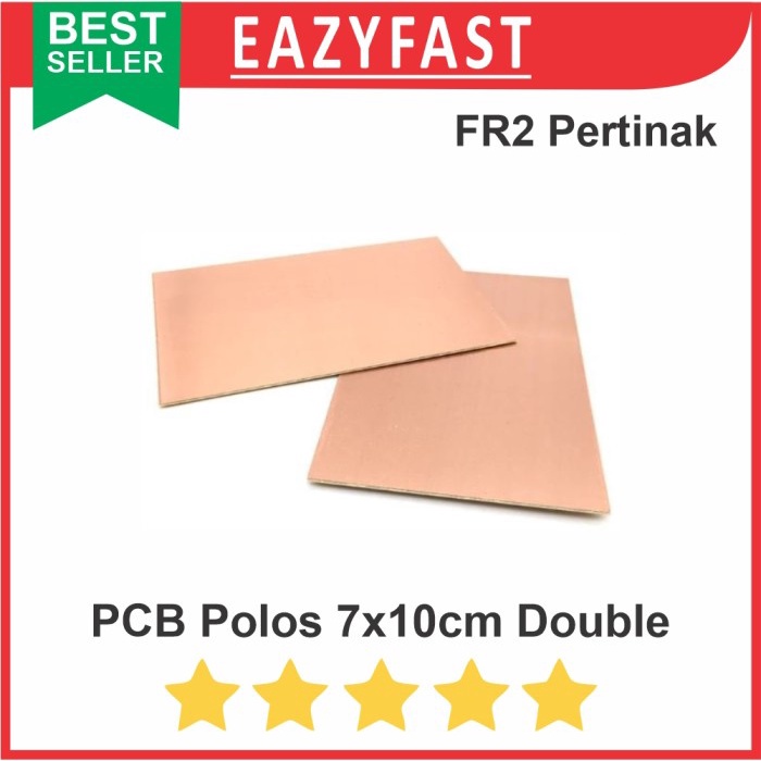 Jual PCB Polos 7x10 7x10cm Double Layer Side Sisi Papan Pertinak FR2 ...