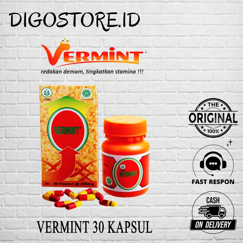 Jual Vermint 30 Kapsul Penurun Demam Kapsul Cacing | Shopee Indonesia