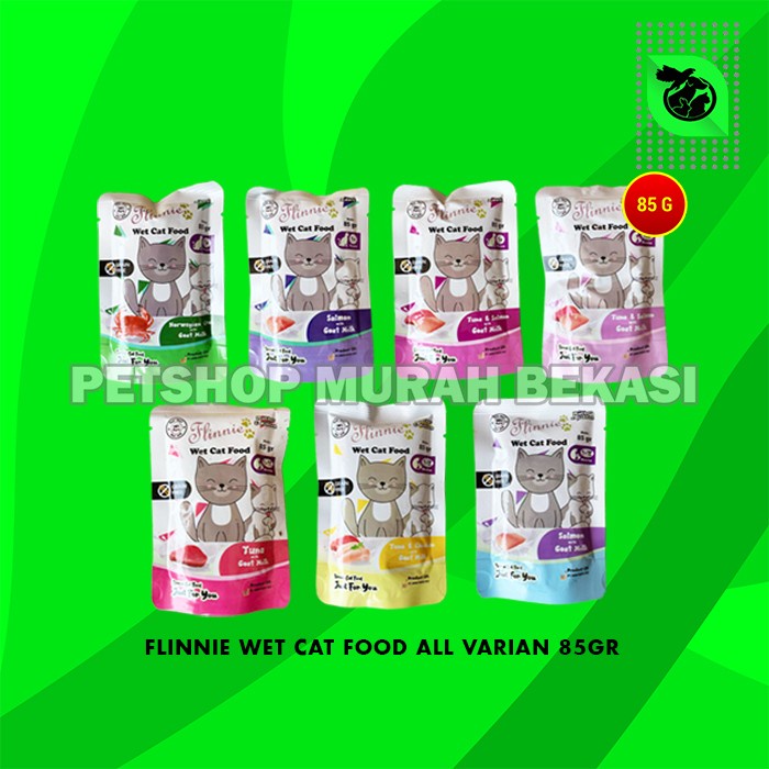 Jual Makanan Kucing Basah Flinnie Wet Food Pouch Sachet 85 Gram ...