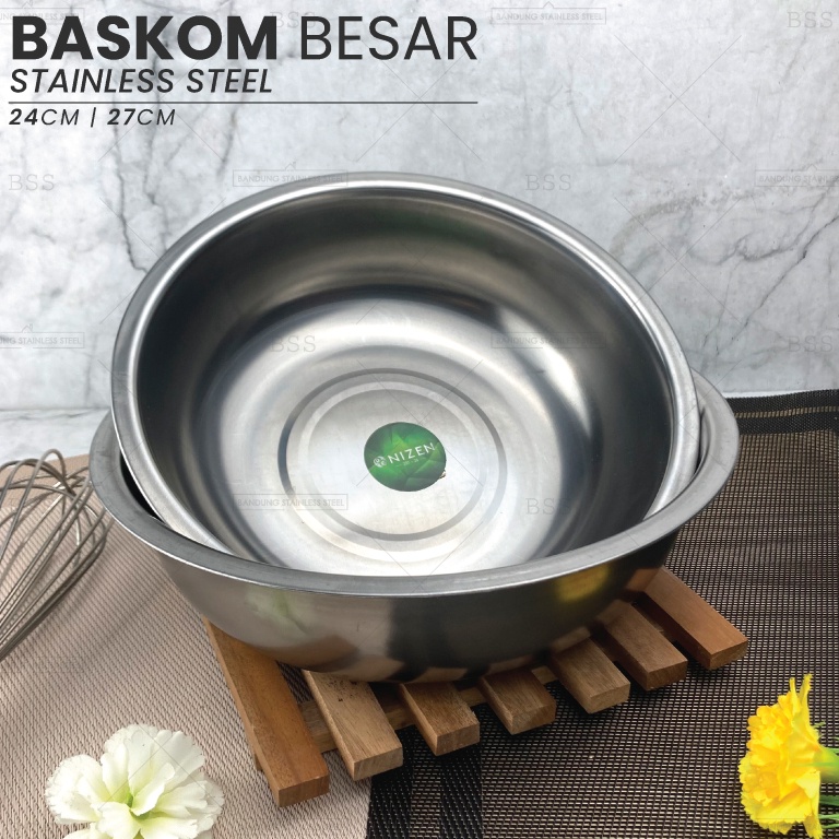 Jual Set Baskom Besar Stainles Steel Wadah Makanan Multifungsi Ukuran ...