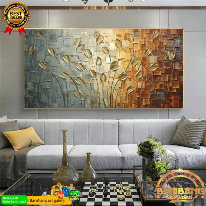 Jual lukisan minimalis textur ukuran 70x120cm - 60x120+frame | Shopee ...