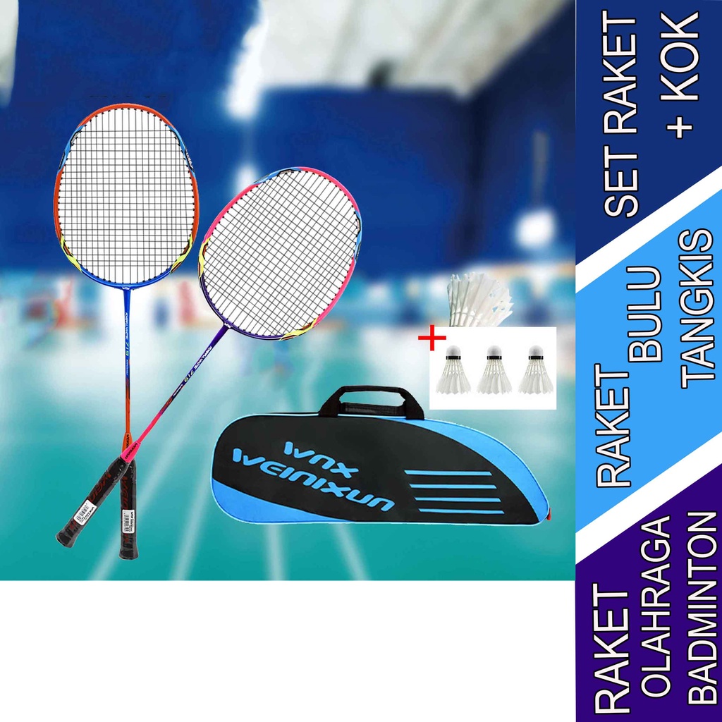 Jual Alat Olahraga Bulu Tangkis - Set Dua Raket - Raket Iveinixun ...