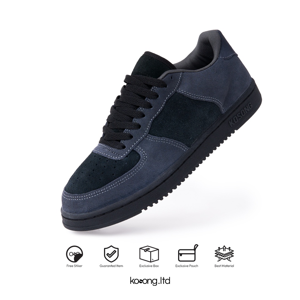 Jual Sepatu Sneakers Casual Pria BALLISTIC V1 Suede - Grey Black ...