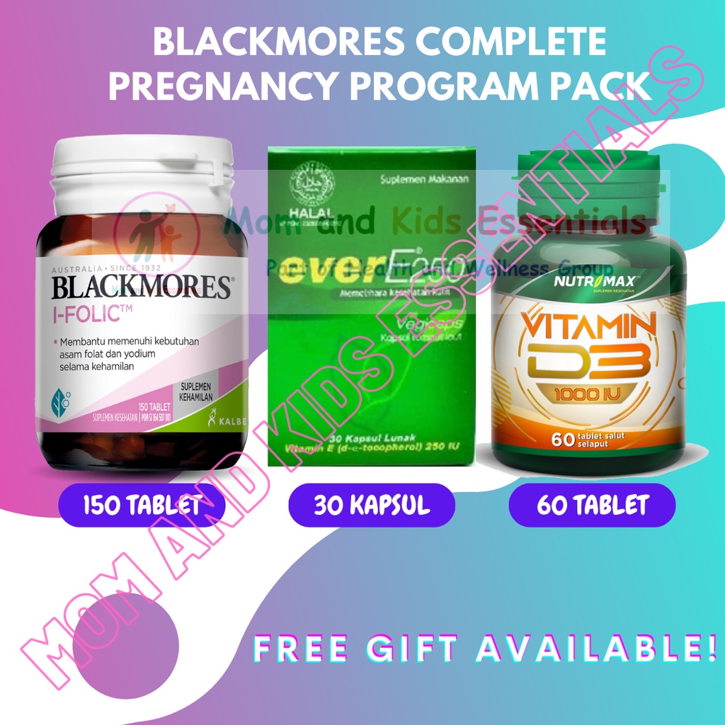Jual PAKET PROMIL BLACKMORES I FOLIC 150 TABLET NUTRIMAX D3 1000 IU 60 ...