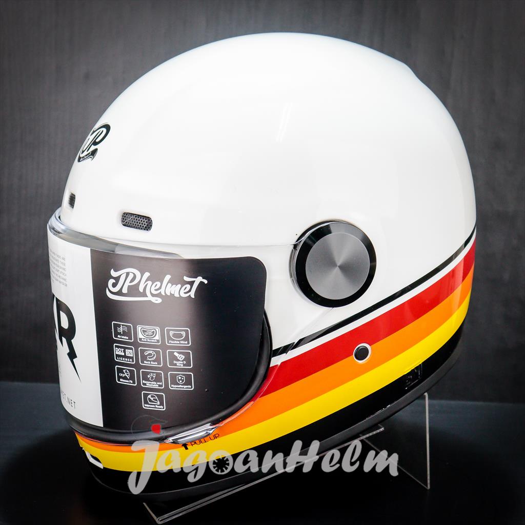 Jual JPX HELM JP ROKR RK 01 | BROKEN WHITE | RETRO CLASSIC | Shopee ...