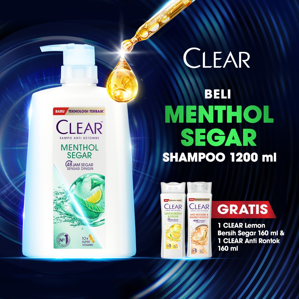 Jual Buy 1 Clear Menthol Segar 1200ml free sampling 1 Clear Lemon ...