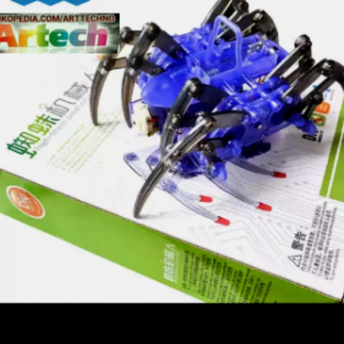 Jual spider robot laba laba DIY edukasi dan perakitan pake batre ...
