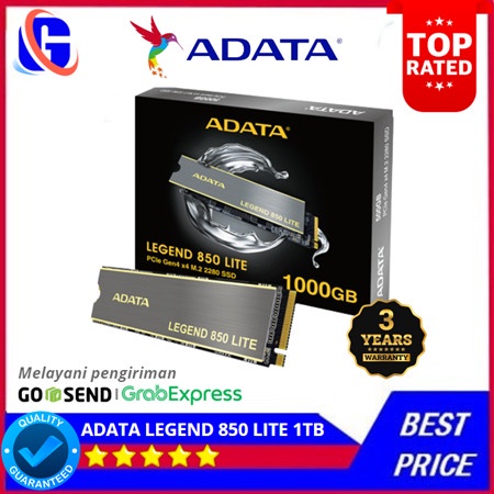Jual SSD ADATA LEGEND 850 LITE 1TB - SSD M.2 NVMe PCIe Gen 4x4 | Shopee Indonesia