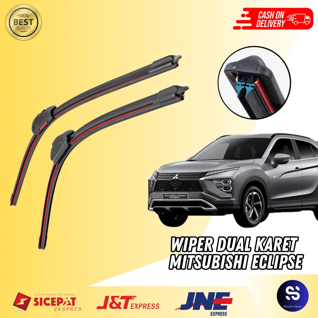 Jual Wiper Dual Karet / Double Karet - Mitsubishi Eclipse - Wiper Model ...