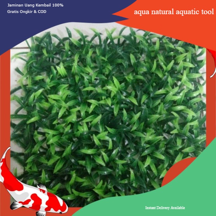 Jual aquarium aquascape hiasan rumput sintesis uk 25 x 25 cm kasar ...