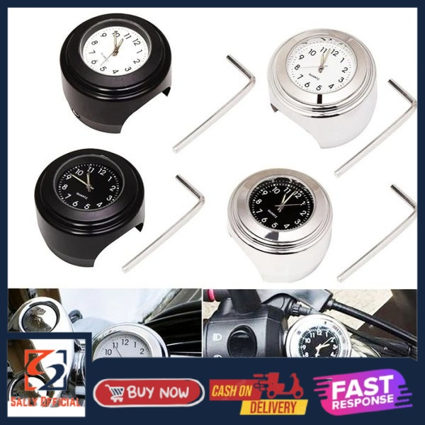 Jual Jam Stang Motor Waterproff Jam Handle Bar Handlebar Sepeda 22-25mm ...
