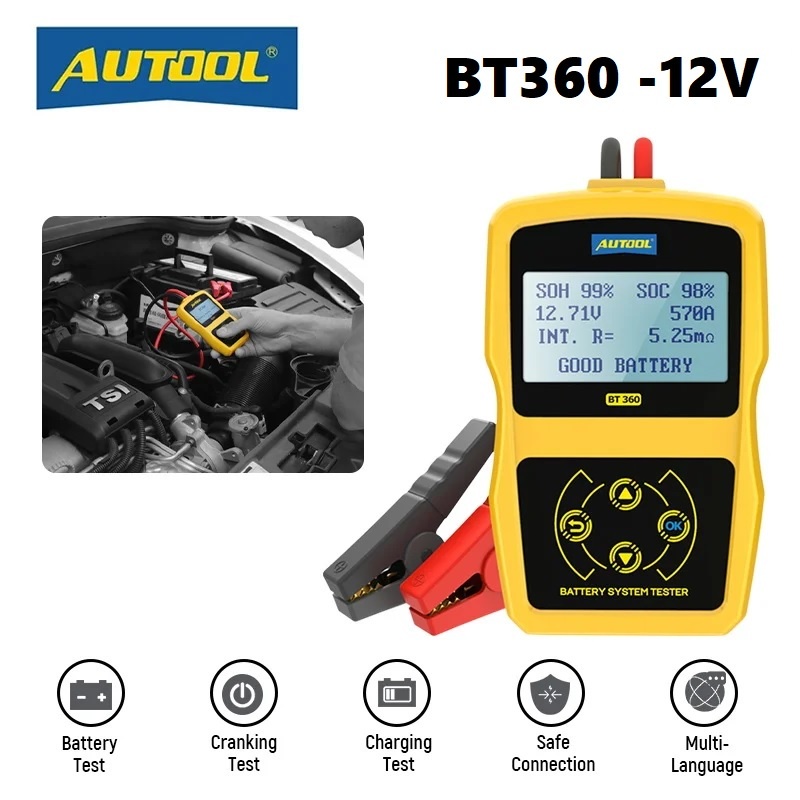 Jual Sky88 AUTOOL BT360 12V Car Battery Tester Analyzer - Diagnostik ...