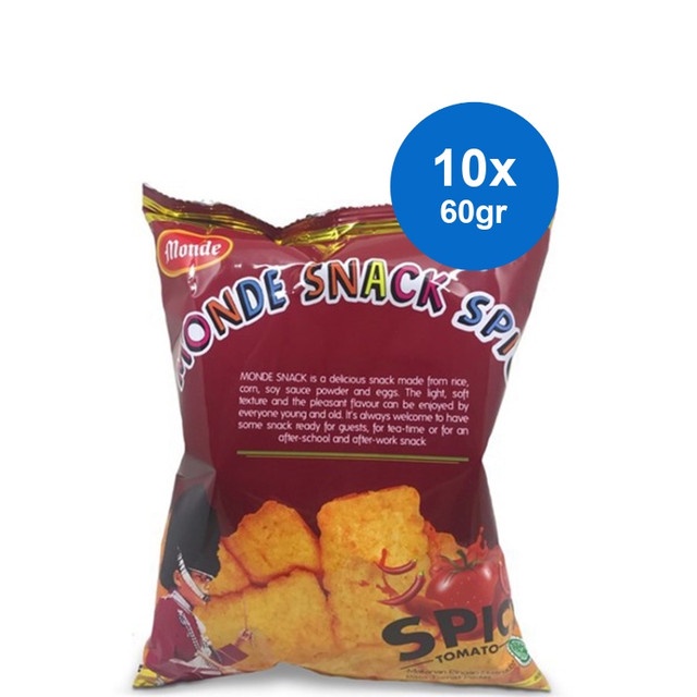 Jual Monde Snack Spicy 60 gr x 10 | Shopee Indonesia