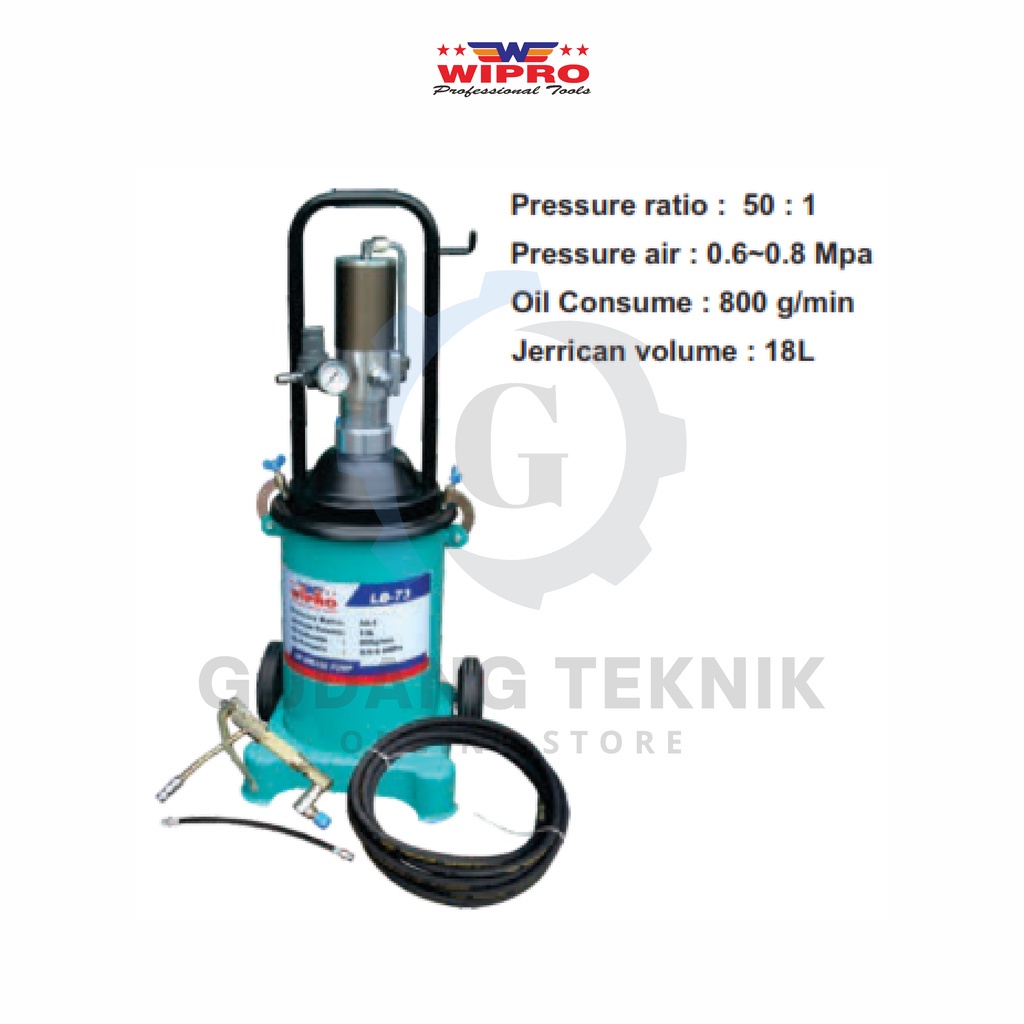 Jual Air Lubricator Grease 18 L WIPRO LB 73 / Alat Pompa Gemuk Tenaga ...