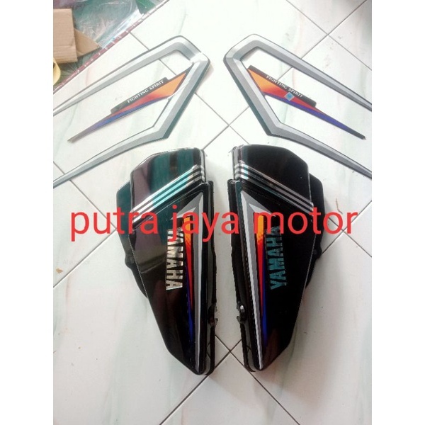 Jual [COD] tutup aki box accu RX king tahun 2001 list crom warna hitam ...