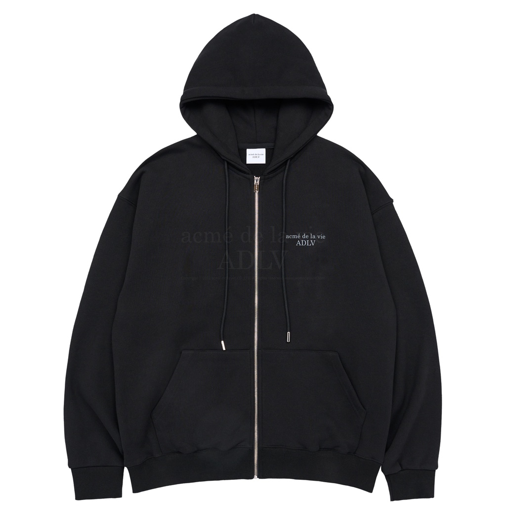 Jual [ADLV] Basic Logo Season2 Hoodie Zip Up Black - Hoodie Oversized ...