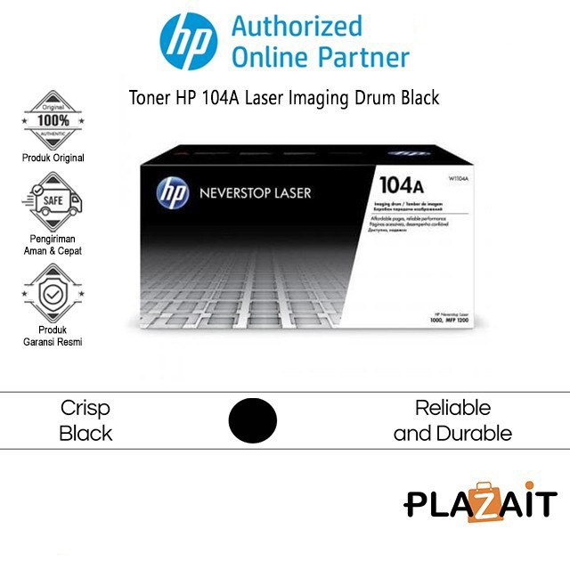 Jual HP Toner 104A Black LaserJet Imaging Drum W1104A Original & Baru ...