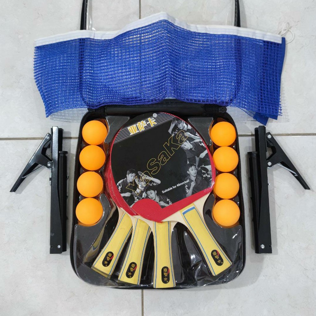 Jual Bet Tenis Meja Yasaka - Bat Pingpong Yasaka set bola net tiang Bed ping pong | Shopee Indonesia