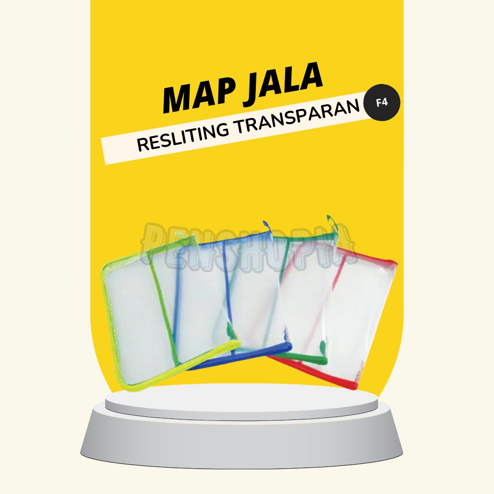 Jual Map Jala Resliting Transparan Folio / Map Zipper Folio | Shopee ...