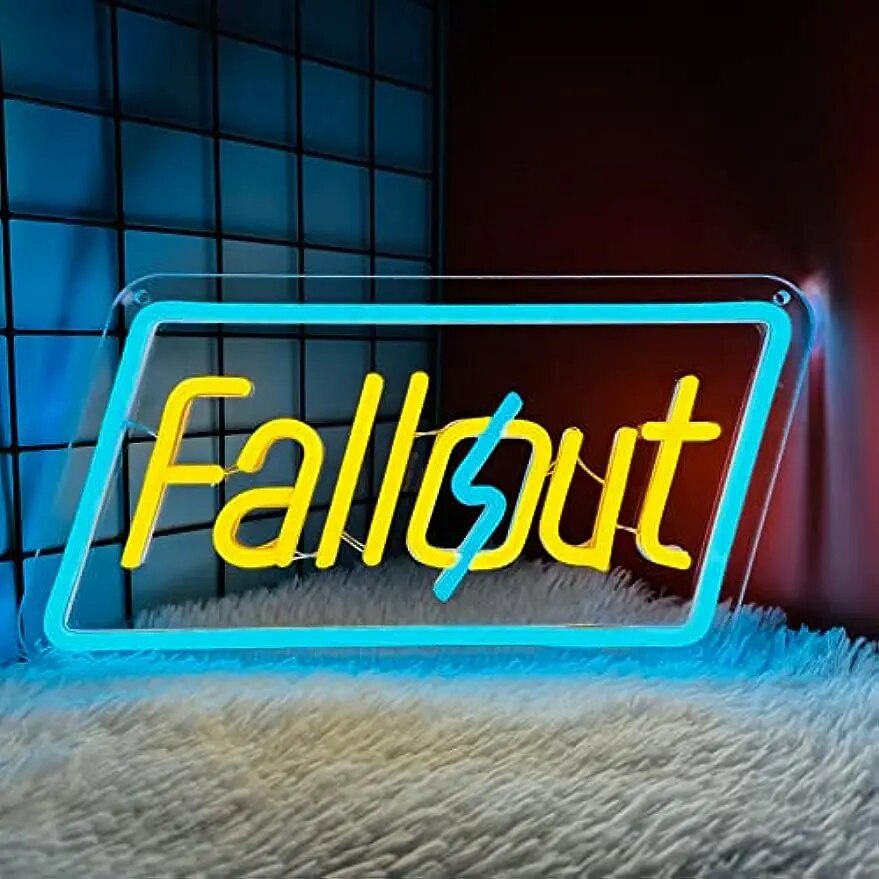 Jual Fallout Neon Signs for Wall Decor LED Gaming Neon Sign Poster for ...
