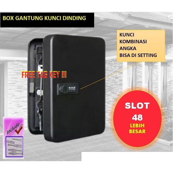 Jual KEY BOX BESI TEMPAT PENYIMPANAN KUNCI BRANKAS TEMBOK BOX GANTUNGAN ...