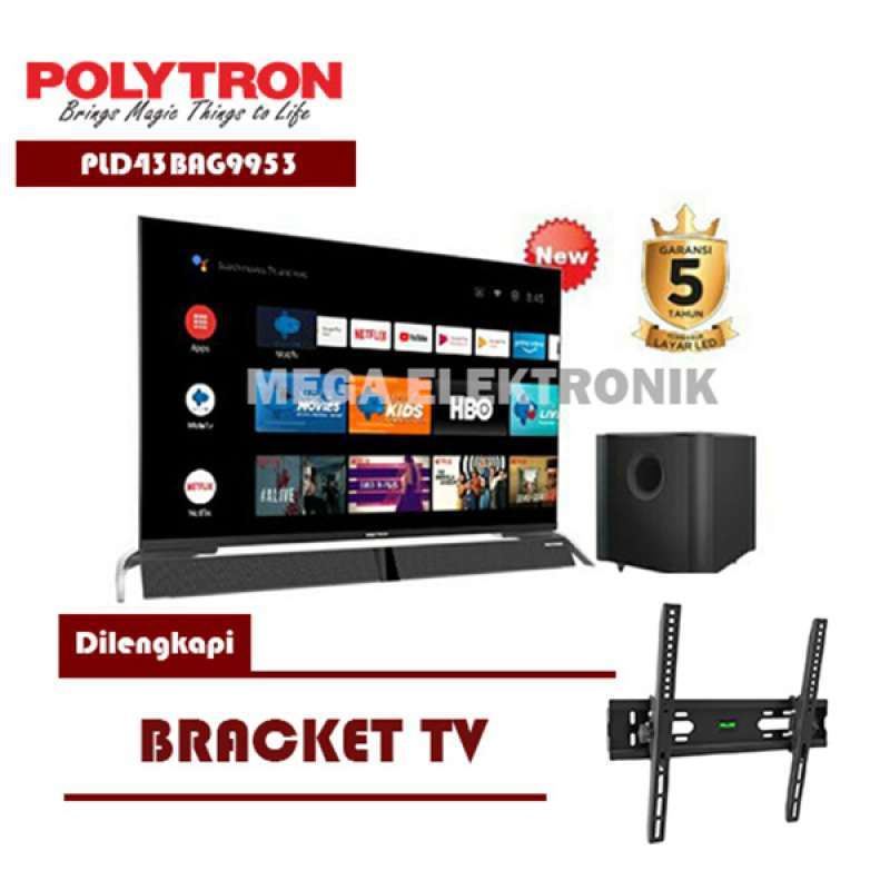 Jual POLYTRON PLD43BAG9953 SMART ANDROID TV 43 INCH DILENGKAPI ...