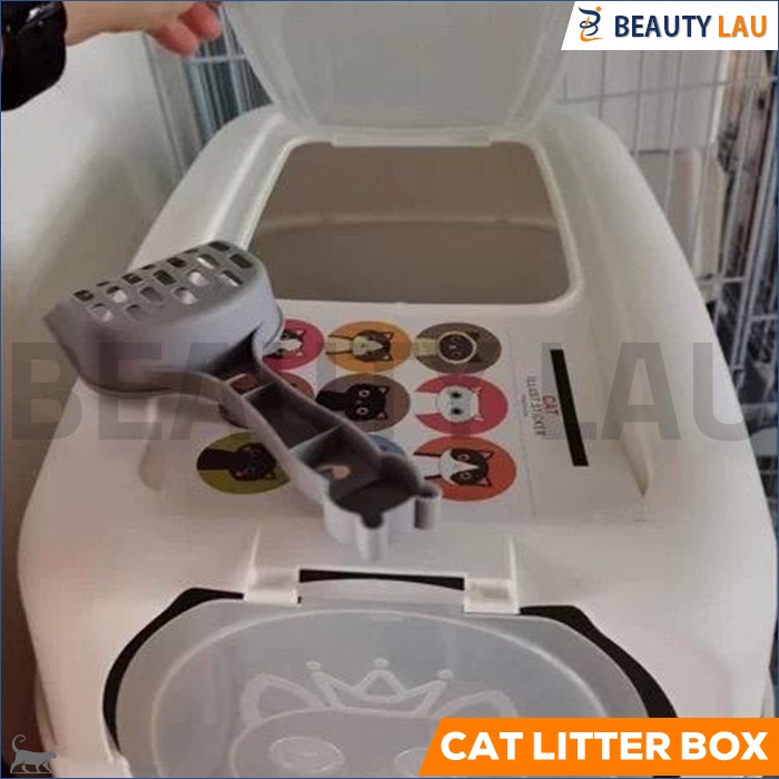 Jual gr45f CAT LITTER BOX KUCING TERTUTUP JUMBO TEMPAT PUP POOP KUCING ...