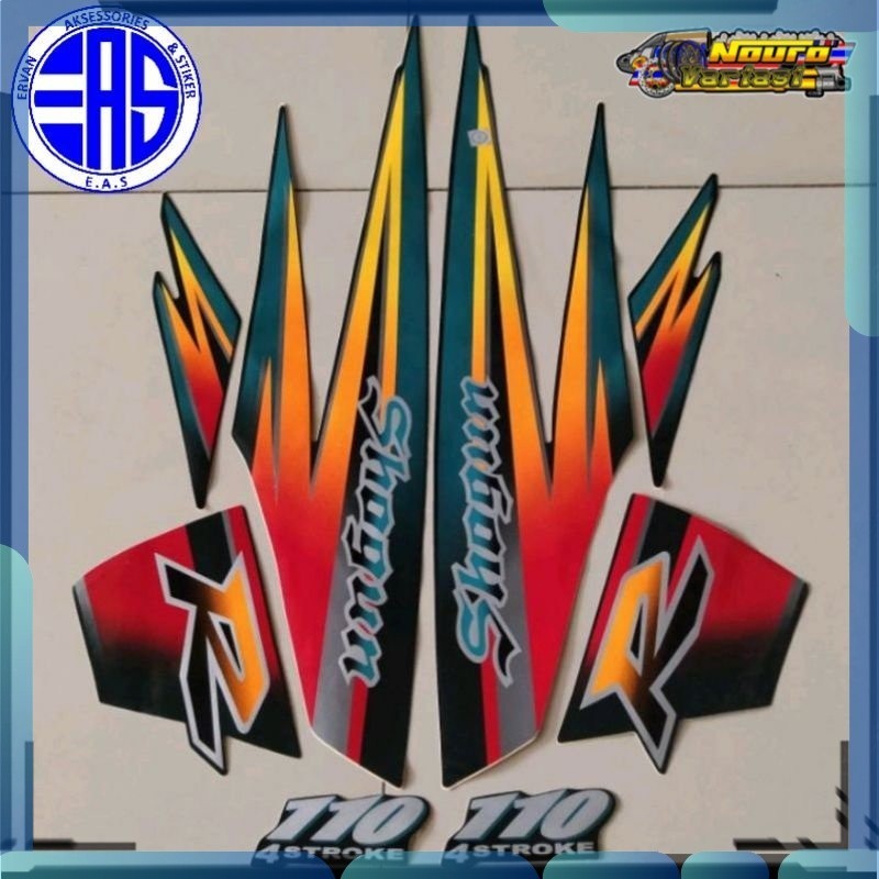 Jual Stiker striping stiker motor suzuki shogun kebo 110 r 1997 1998 ...