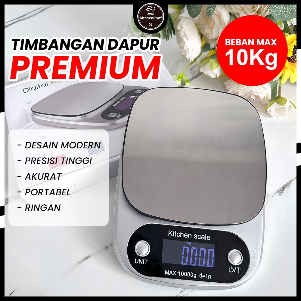 Jual TD42C Timbangan Digital Dapur Premium 10Kg - Desain Modern, Akurat ...