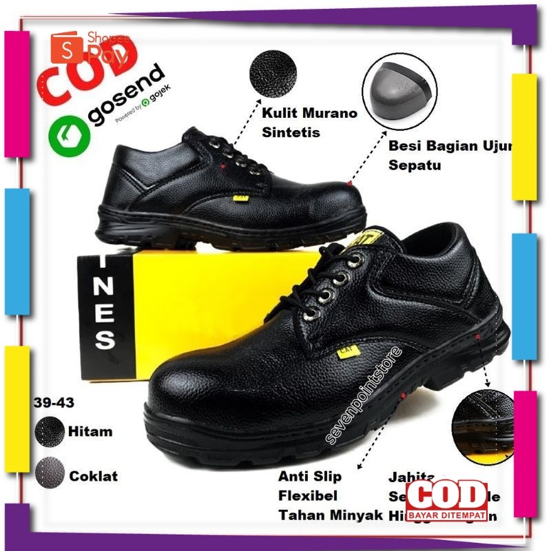 Jual [PREMIUM ORIGINAL] SEPATU SAFETY SEMI BOOTS PRIA KULIT TALI SAVETY ...