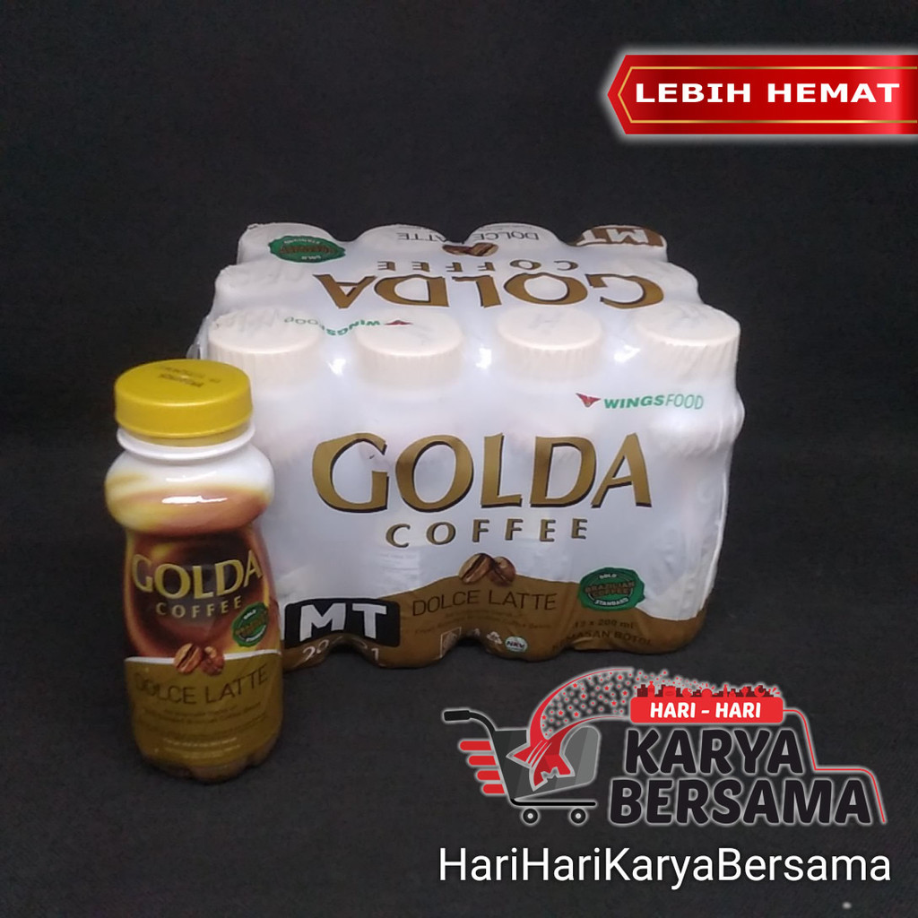 Jual MINUMAN KOPI GOLDA COFFE DOLCE LATTE BOTOL PACK 12'S X 200ML ...