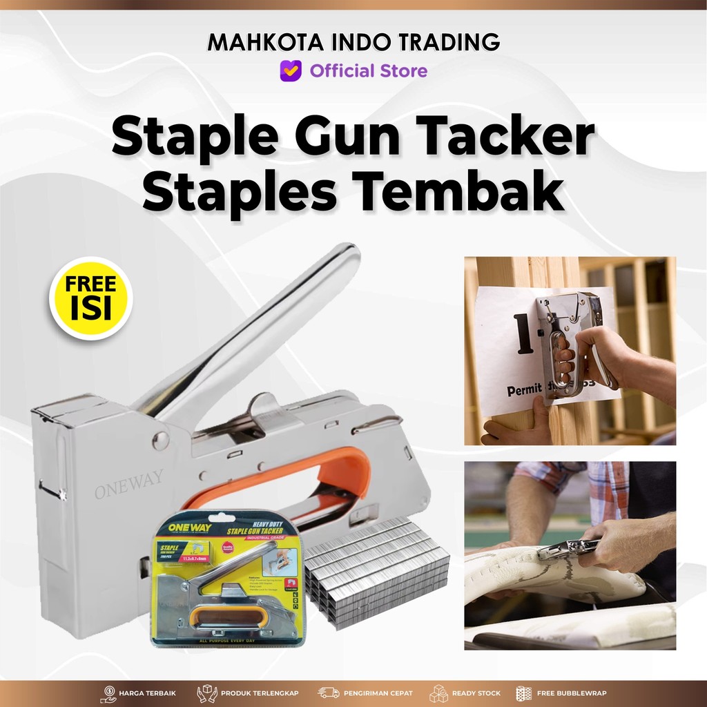 Jual Stapler / Staples / Steples Tembak Staple Gun Tacker Jok Motor ...