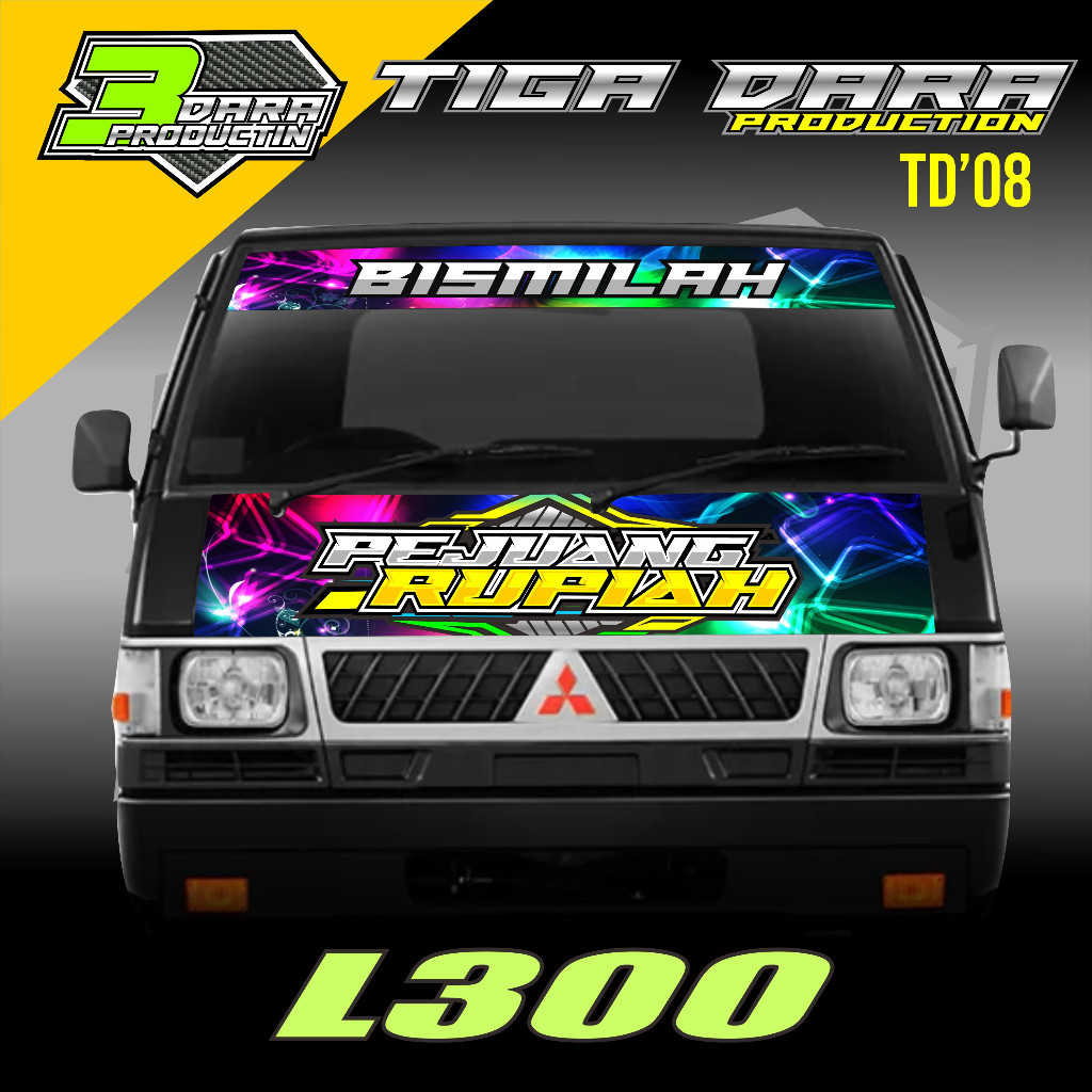 Jual STIKER DECAL KABIN DEPAN L300 ,DECAL STIKER L300 tiga dara kode TD.08 | Shopee Indonesia