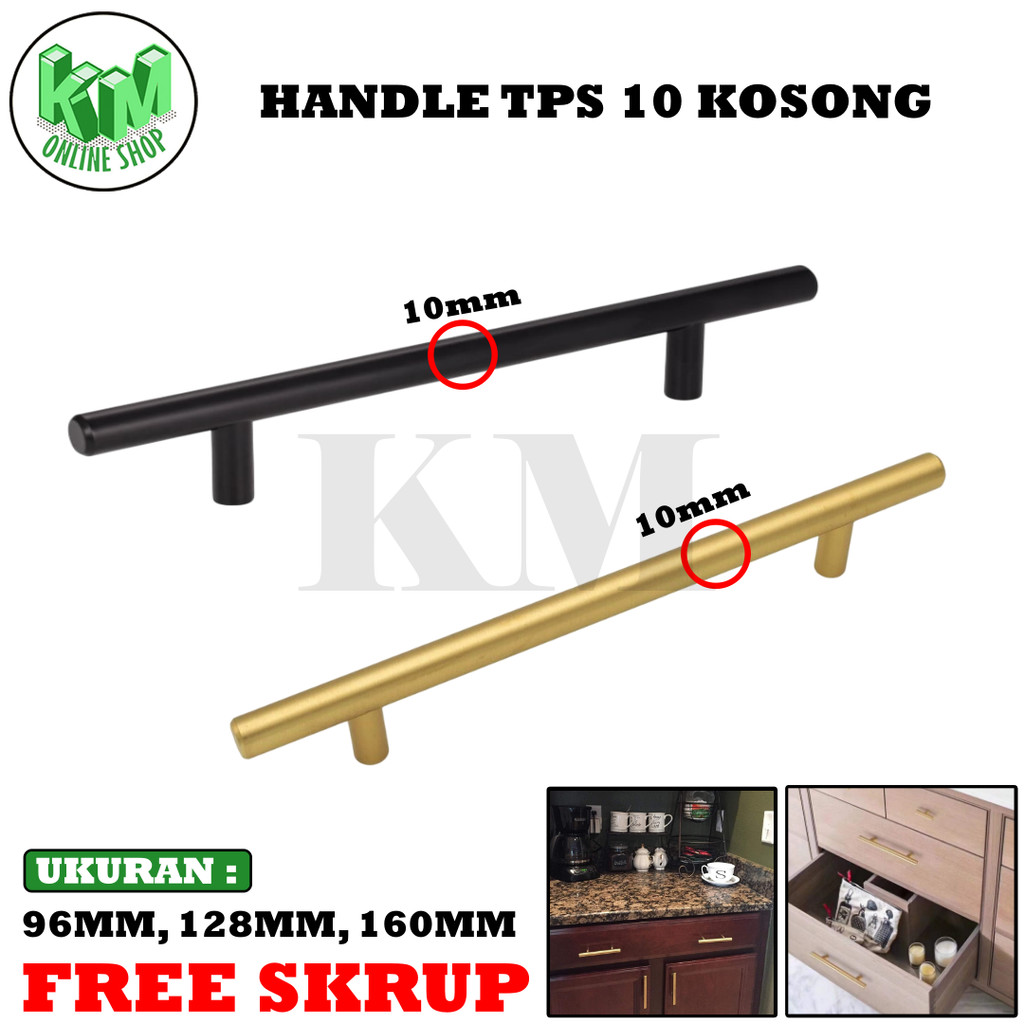 Jual Handle Laci Stainless TPS Hollow 10 Kosong Gold Black Tarikan ...