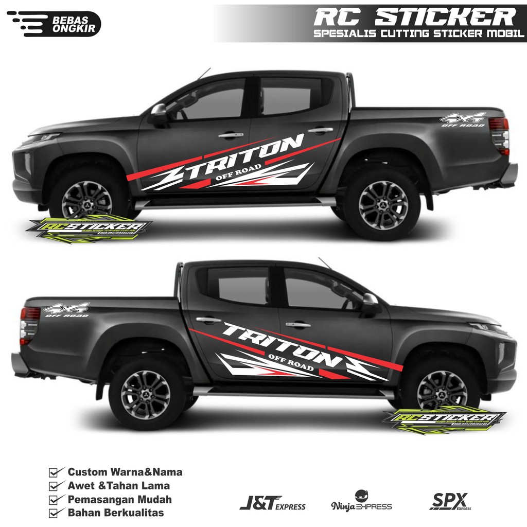Jual Sticker mobil triton sticker universal mobil triton sticker ...
