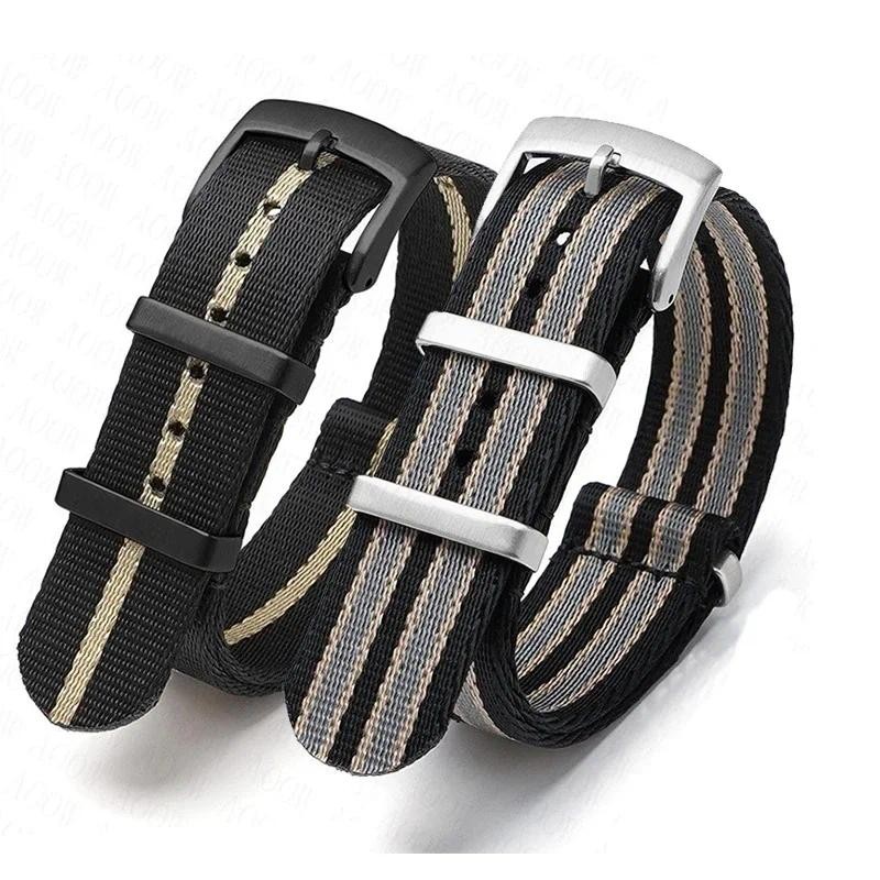 Jual Soft Nylon Strap for Omega Seamaster 007 Men Women Military Canvas ...