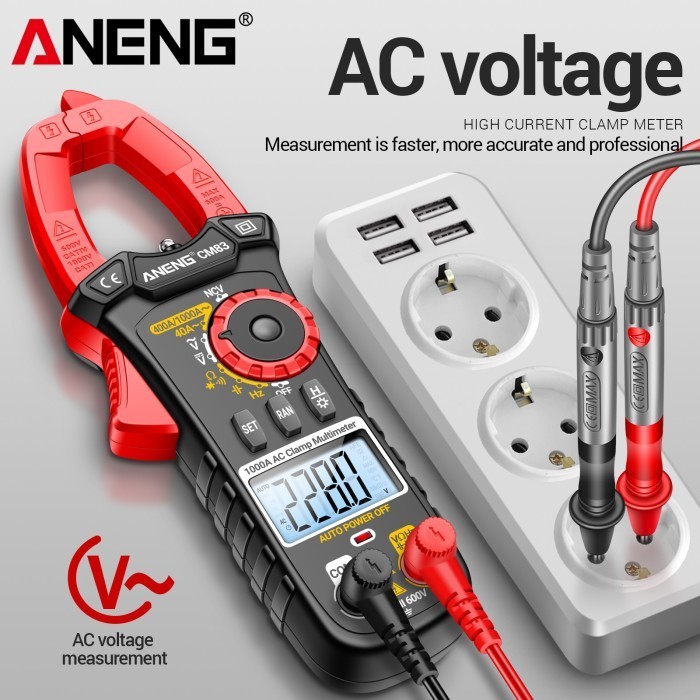 Jual ANENG Clamp Meter Digital Multimeter Multitester LCD Flashlight ...